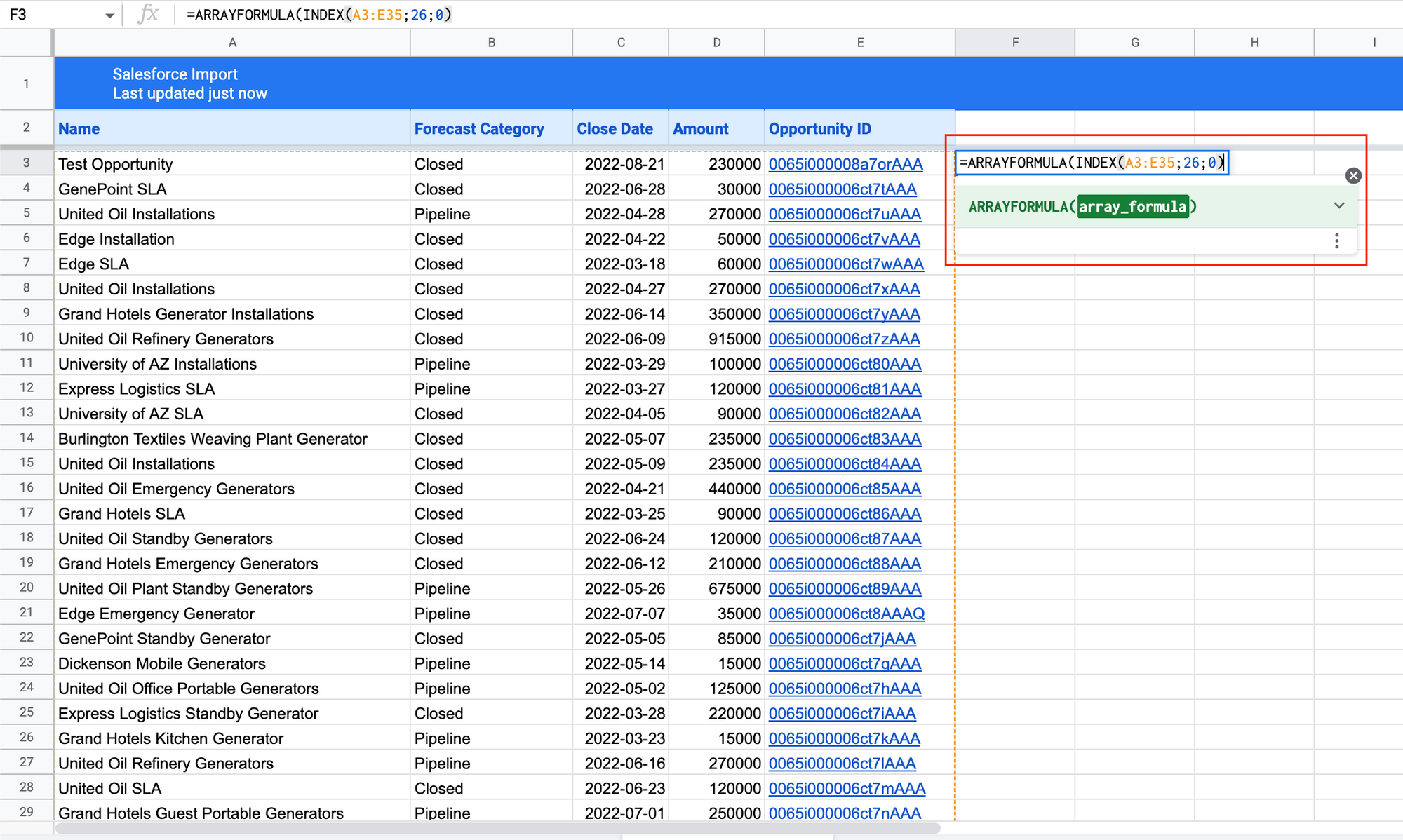 Spreadsheet Formulas – Coefficient