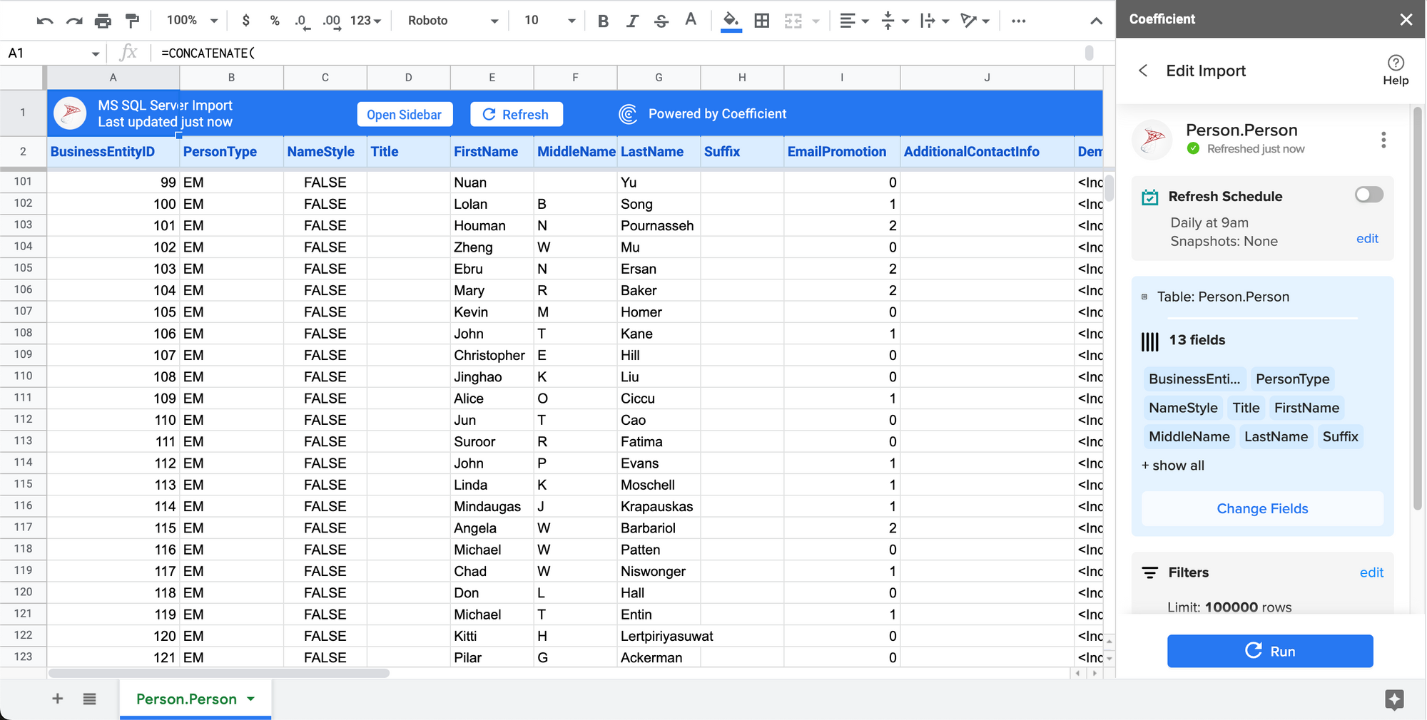 MS SQL – Coefficient