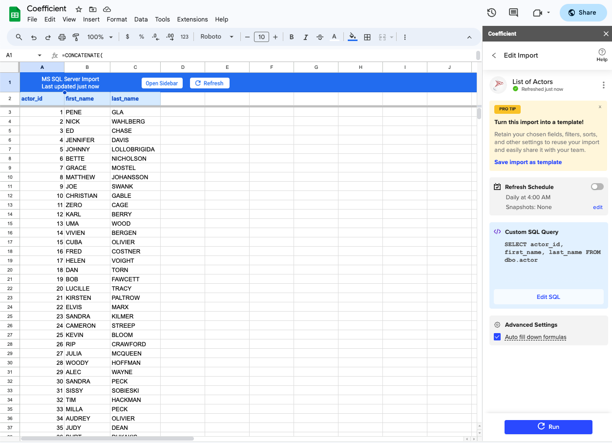 MS SQL – Coefficient