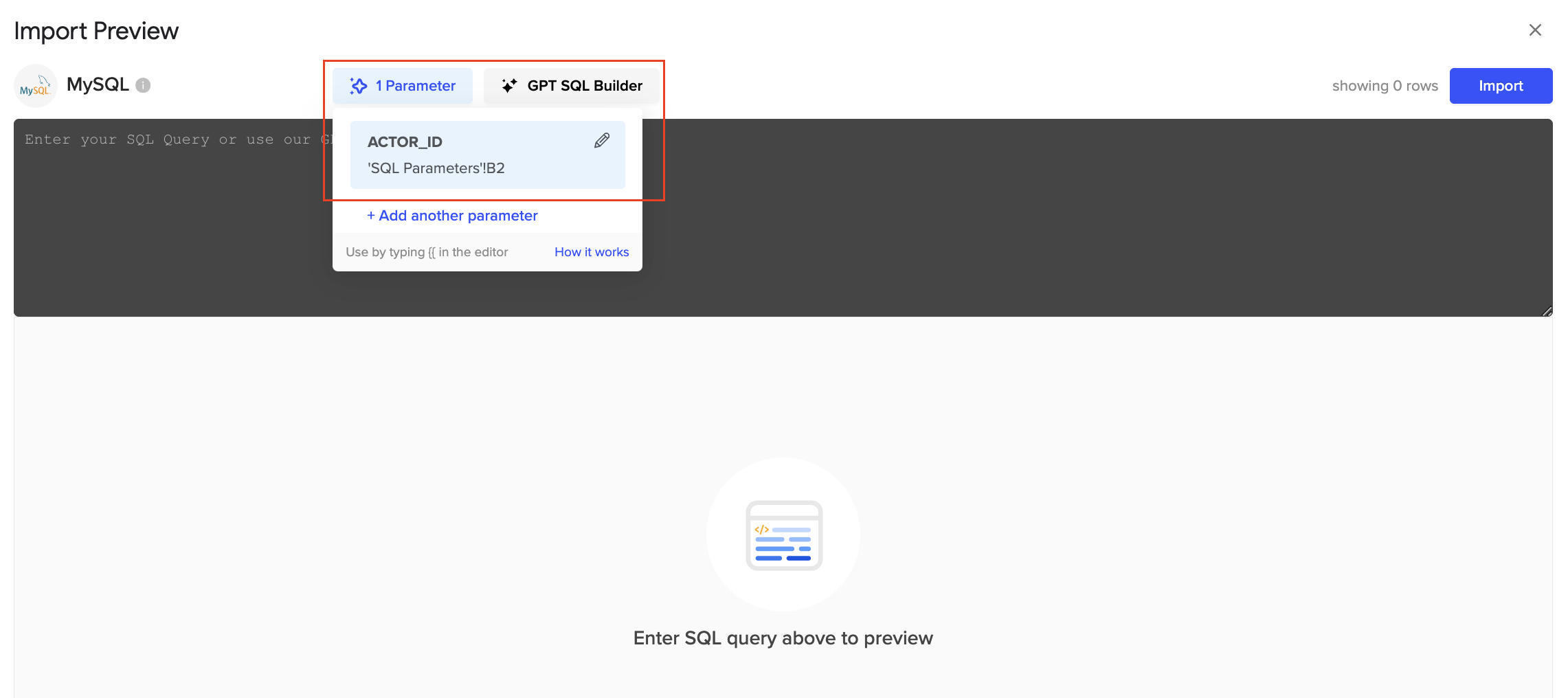 SQL Parameters – Coefficient