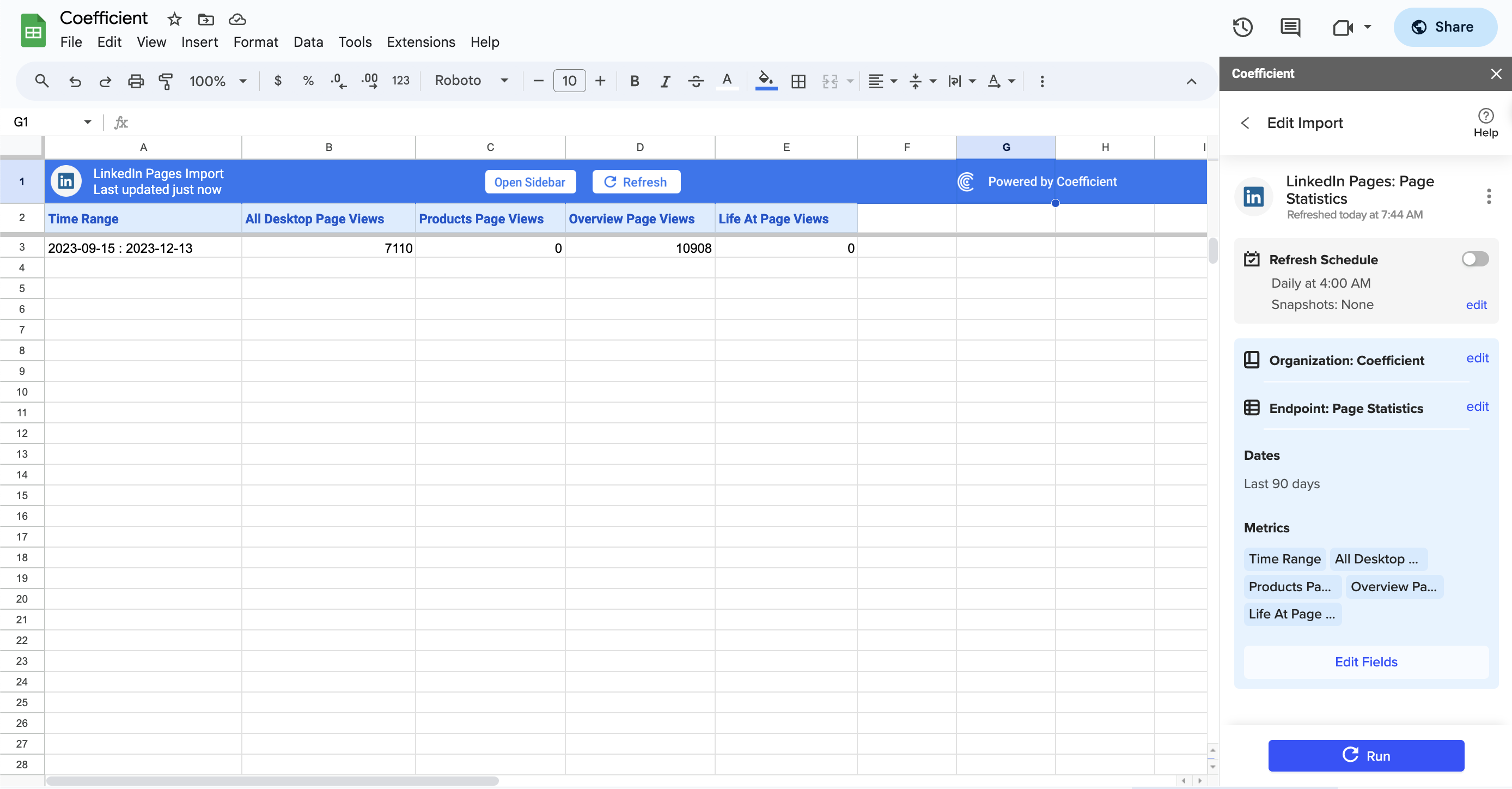 LinkedIn Pages – Coefficient