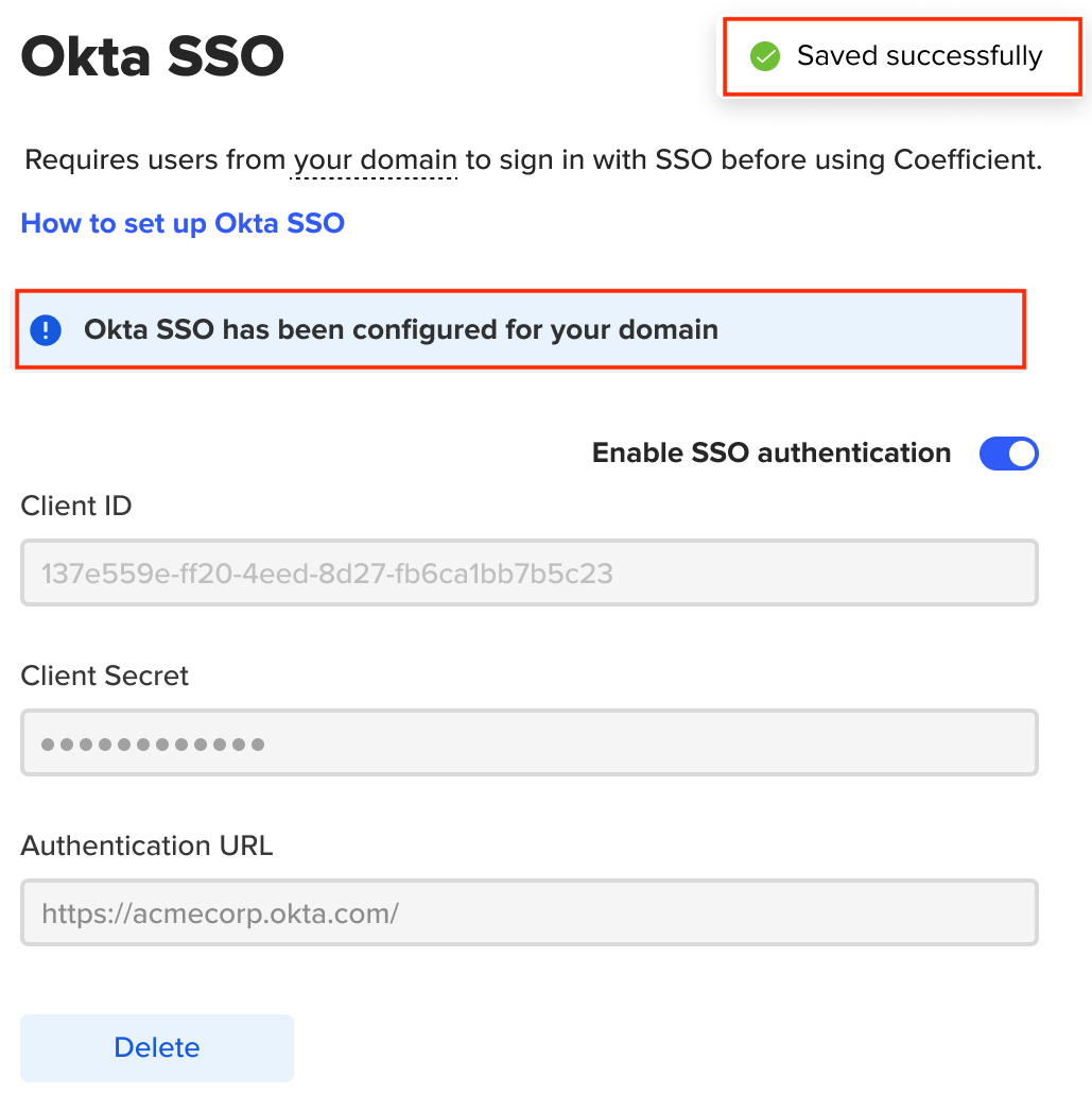 SSO with Okta – Coefficient
