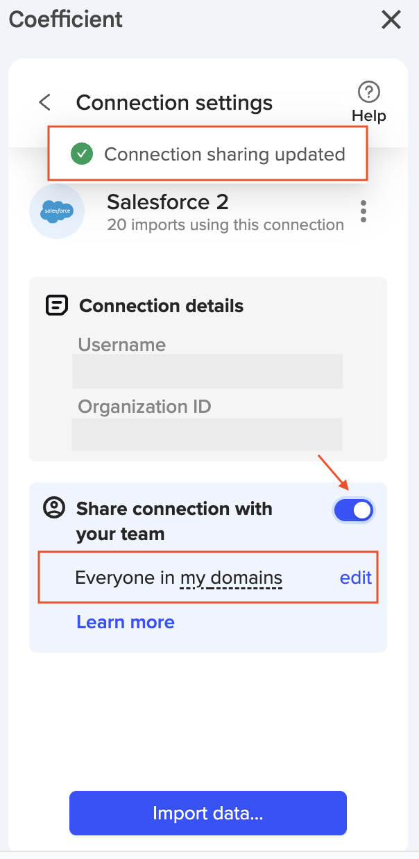 Data Source Sharing with Specific Users – Coefficient